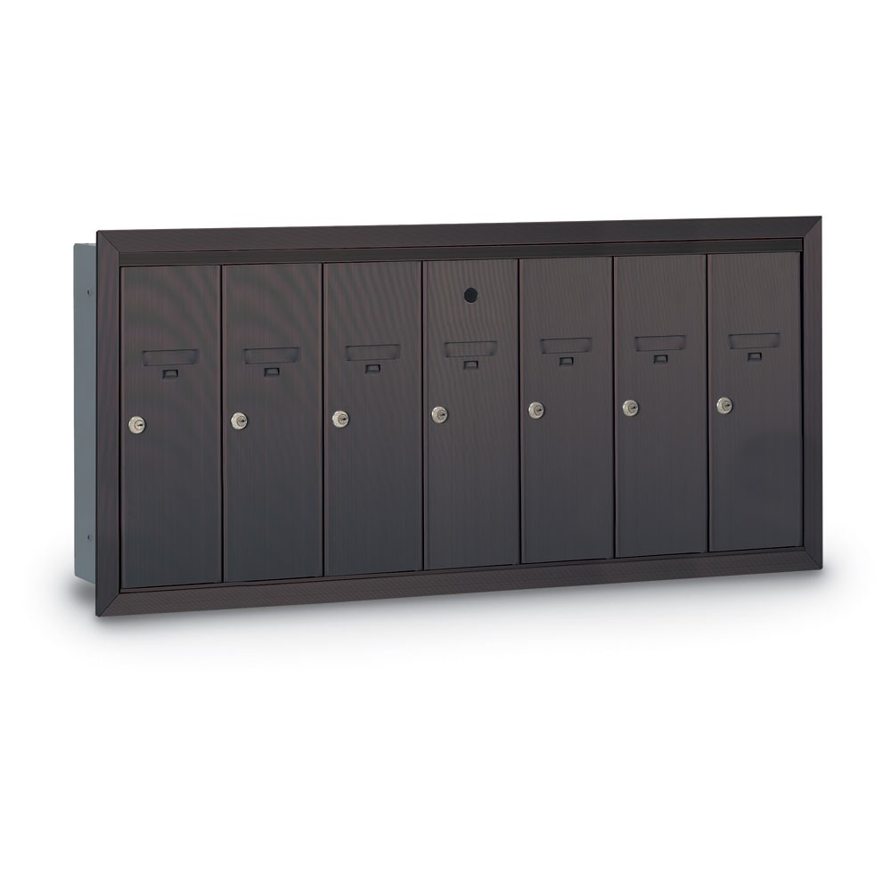 7 Door Recessed Vertical Mailbox