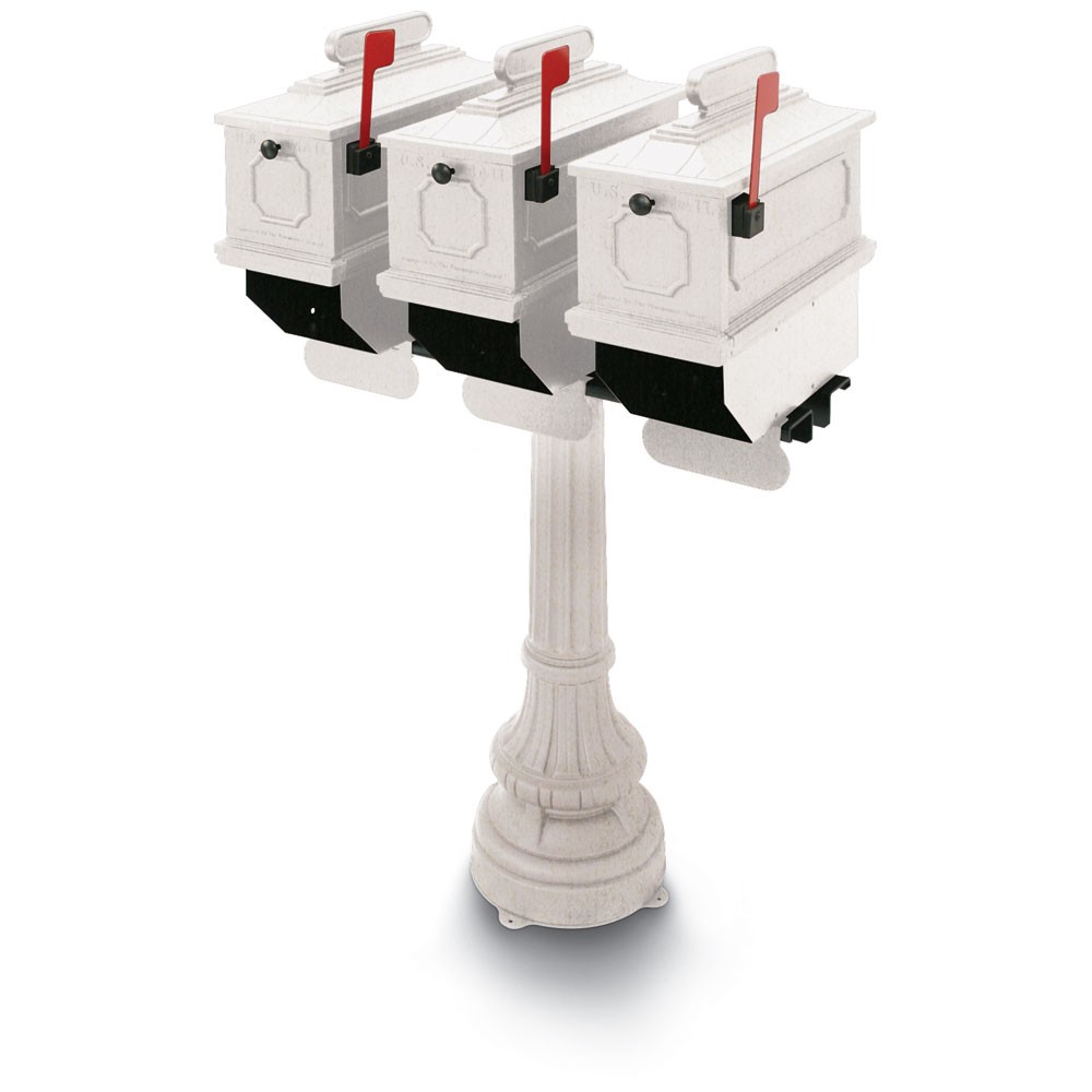 Greensville 1812 Triple Residential Mailboxes & Post