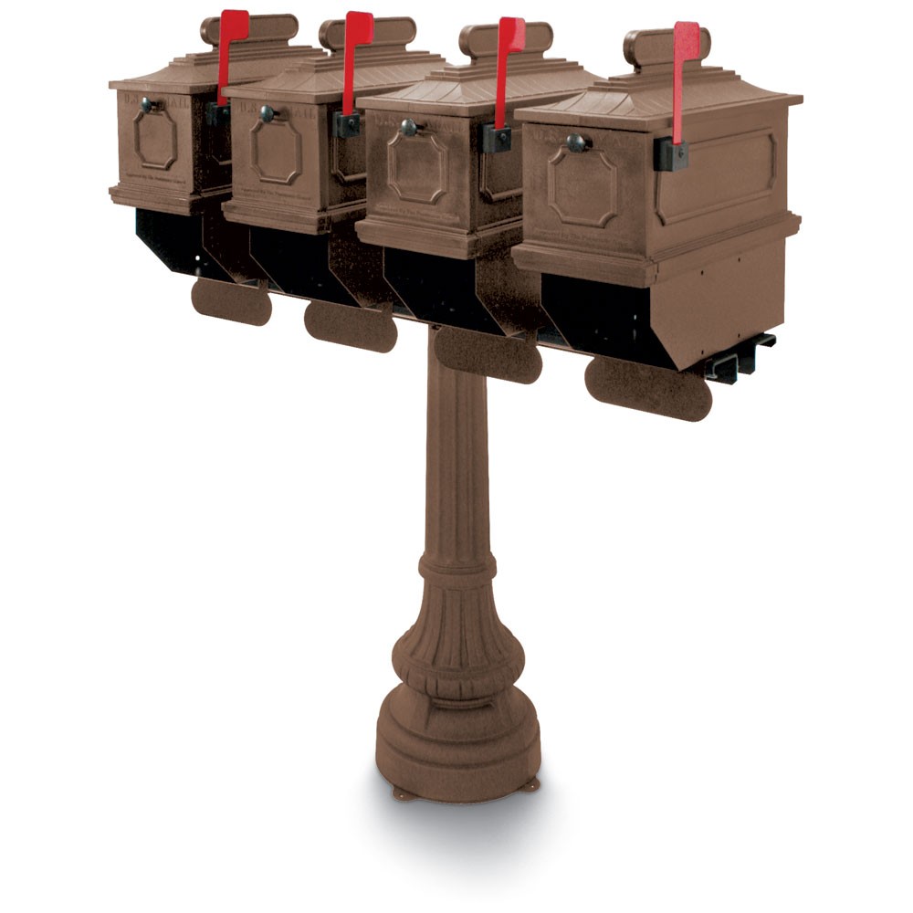 Carthage 1812 Quadruple Residential Mailboxes & Post