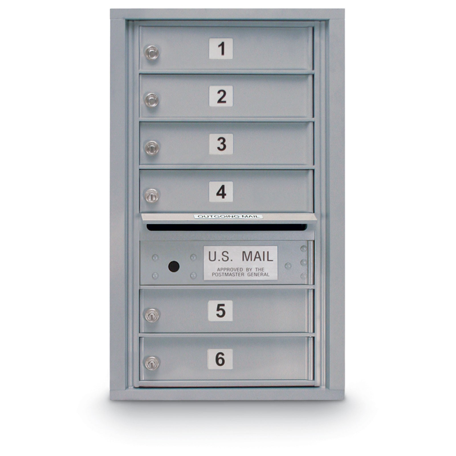 6 Door 4C Horizontal Mailbox